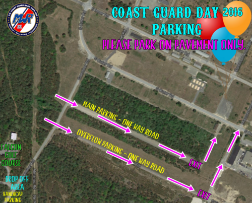 CG Day parking map2016 | USCG Base Cape Cod MWR
