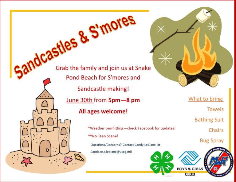 Sandcastles and Smores June | USCG Base Cape Cod MWR