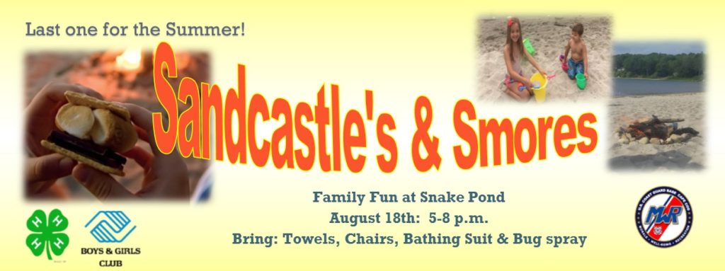 sandcastles smores banner | USCG Base Cape Cod MWR