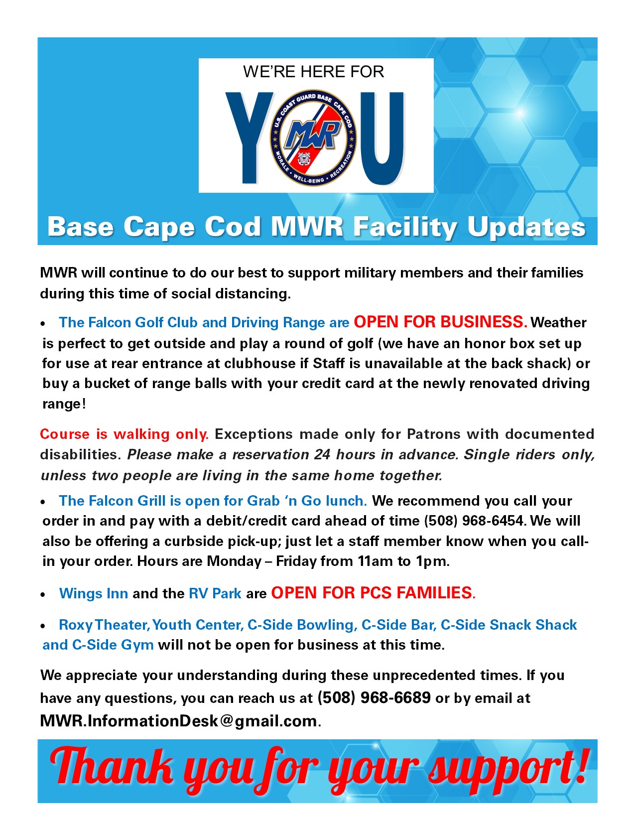 Flyer051520 | USCG Base Cape Cod MWR